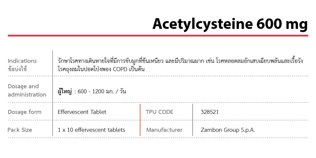 Acetylcysteine 600 mg - S.M. Pharmaceutical Co., Ltd.